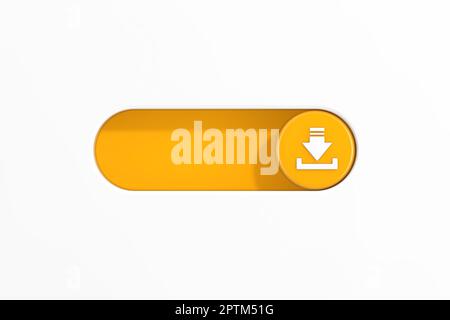 Yellow Toggle Switch Slider with On Off Power Icon on a white ...