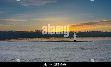 Lighthouse windmill Stawa Mlyny, Swinoujscie, Baltic Sea - Poland Stock ...