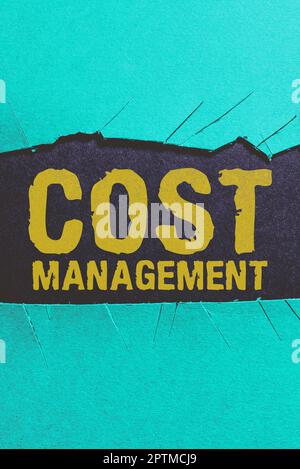 Writing displaying text Cost Management, Business overview process of ...