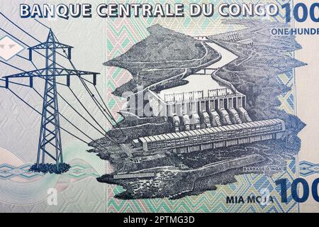 Inga II - hydroelectric dam from Congolese money - franc Stock Photo ...