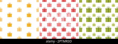 Set of Boxing Day Sale Seamless Pattern Design with Glove and Gift Box ...
