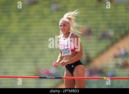 Ivona Dadic participating in the high jump of the European Athletics ...