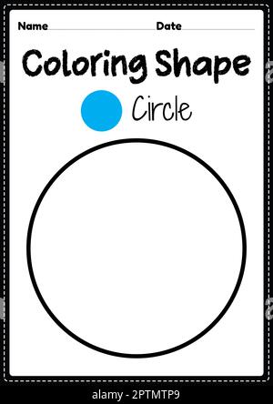 Circle coloring page for preschool, kindergarten & Montessori kids to ...