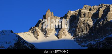 Beautiful shaped mountains in Elm, Switzerland Stock Photo - Alamy