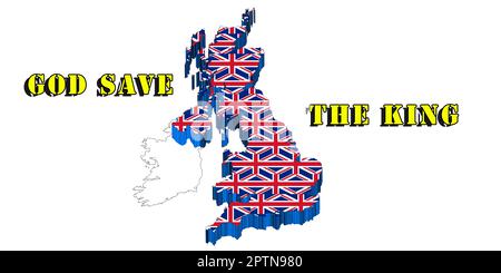 Flag of the United Kingdom and God Save the King, anthem of the United ...