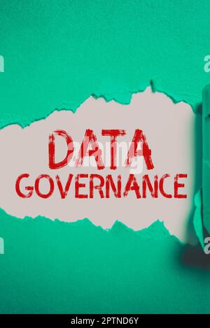 Text showing inspiration Data Governance, Business concept general ...