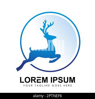 Circle deer hunter logo badge vector Stock Vector Image & Art - Alamy
