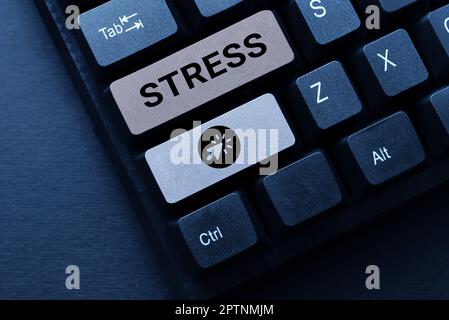 Writing displaying text Stress. Internet Concept a physical chemical or ...