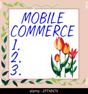 Text showing inspiration Mobile Commerce, Business concept all online ...