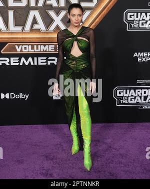 Daniela Melchior arrives at the world premiere of "Guardians of the ...