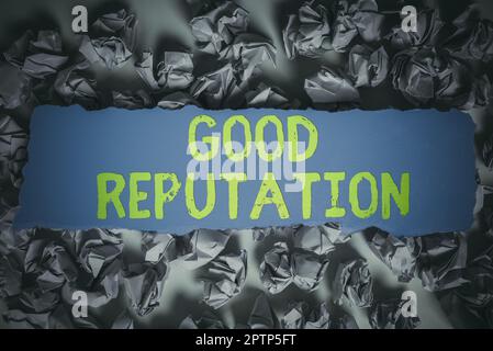 Inspiration showing sign Good Reputation, Business approach customer ...