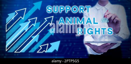 Conceptual caption Support Animal Rights. Word for protection and ...