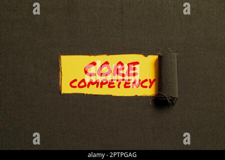 Handwriting text Core Competency. Word Written on harmonized ...