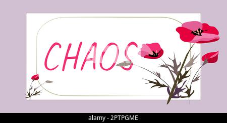 Handwriting text Chaos, Conceptual photo Complete disorder and great ...