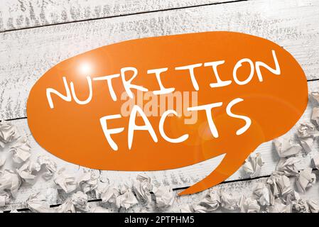 Hand writing sign Nutrition Facts, Business approach detailed ...