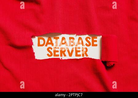 Writing displaying text Database Server. Internet Concept uses a ...