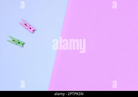 Fashionable pastel colored paper flat lay top view, geometric ...