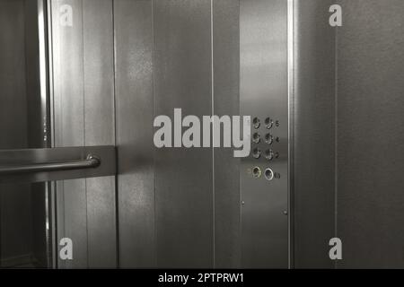Clean stylish elevator call panel with buttons Stock Photo - Alamy