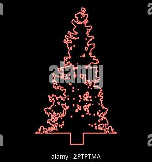 Neon fir tree Christmas Coniferous Spruce Pine forest Evergreen woods ...