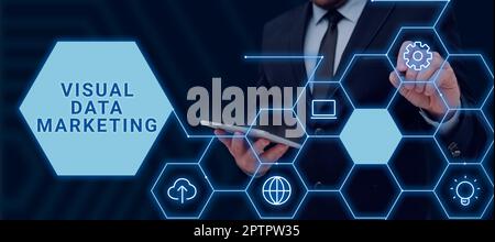 Handwriting text Visual Data Marketing. Business idea Use images to ...