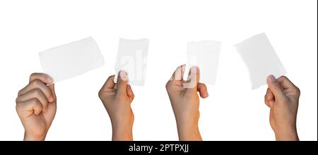 Ripped Card on White Background - ripped or torn cardboard on white ...