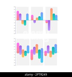 Positive and negative gradient infographic chart design template Stock ...