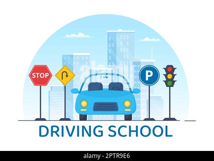 Driving School with Education Process of Car Training and Learning to ...