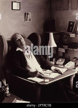 A portrait of the famous British author Roald Dahl, known for his ...