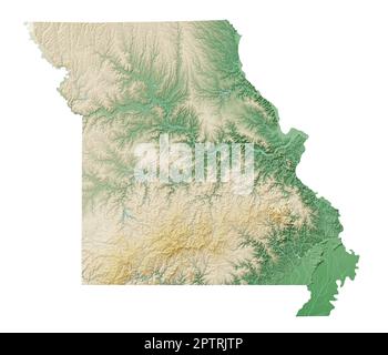 Map of Missouri Stock Photo - Alamy