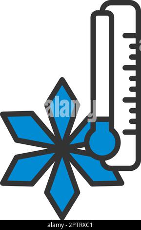 Winter Cold Icon. Bold outline design with editable stroke width ...