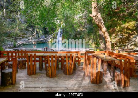 Landscape with Adonis Baths Waterfalls, Paphos, Cyprus Stock Photo - Alamy