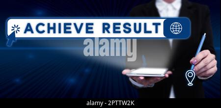 Handwriting text Achieve Result, Business concept Accomplishment Attain ...