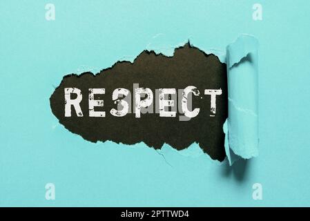 Handwriting text Respect, Conceptual photo feeling of deep admiration ...