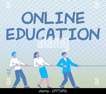 Text sign showing Online Education. Business showcase kind of learning ...
