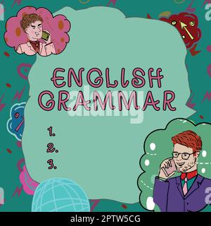 Inspiration showing sign English Grammar. Concept meaning courses cover ...