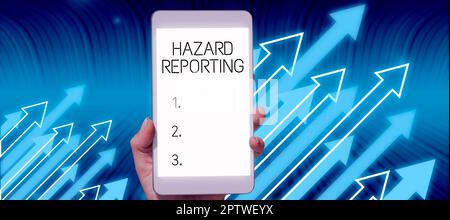 Inspiration showing sign Hazard Reporting, Concept meaning account or ...