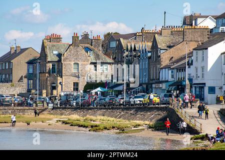 Arnside village shops Cumbria Stock Photo - Alamy