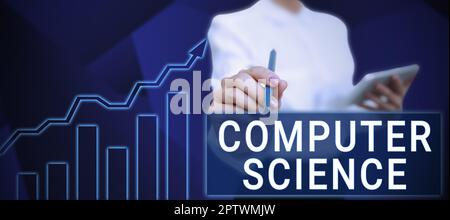 Text showing inspiration Computer Science. Conceptual photo instruct ...