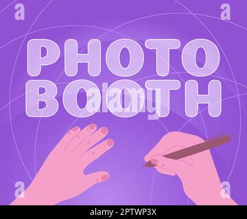 Text showing inspiration Photo Booth. Conceptual photo form of photo ...