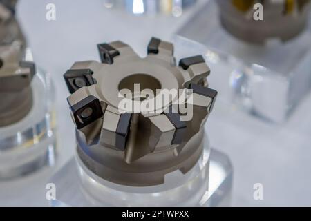Indexable tooling many placed on a white background Stock Photo - Alamy