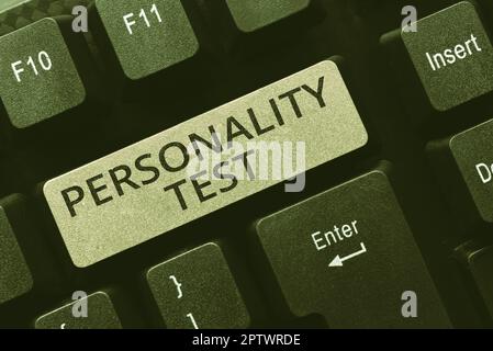 Conceptual caption Personality Test, Word Written on A method of ...
