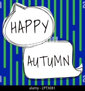 Text caption presenting Happy Autumn. Internet Concept Annual Special ...