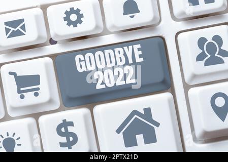 Text showing inspiration Goodbye 2023. Conceptual photo Merry Christmas ...