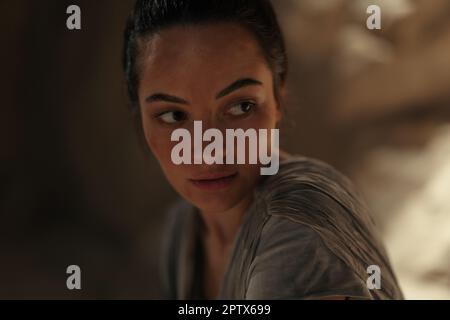 Kyiv, Ukraine - April 14, 2023: Cosplayer girl portrays character Rey ...