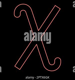 Chi greek symbol small letter lowercase font icon outline set black ...