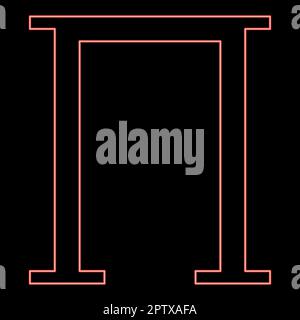 Pi greek symbol capital letter uppercase font icon outline black color ...