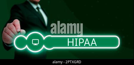 Inspiration showing sign Hipaa. Word Written on Acronym stands for ...
