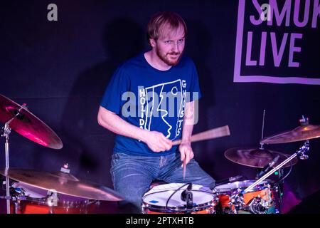 The Bug Club - Dan Matthew (drums) performing live at The Smokehouse ...