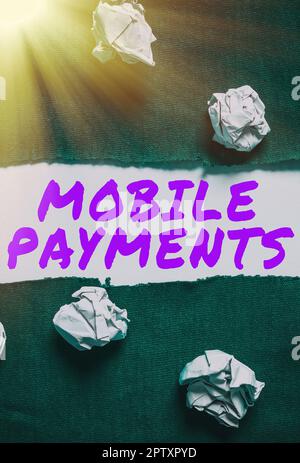 Hand writing sign Mobile Payments, Concept meaning financial ...