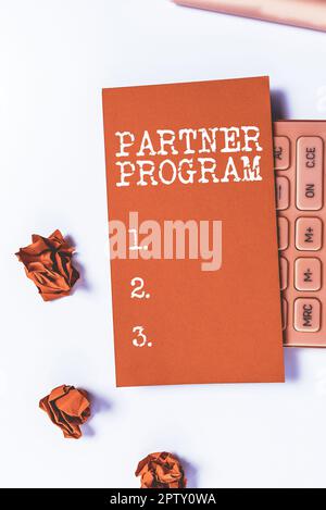Hand writing sign Partner Program, Business idea business strategy ...